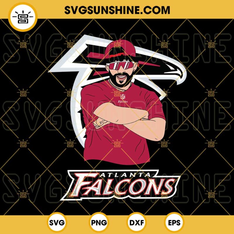 Bad Bunny Atlanta Falcons SVG DXF EPS PNG Cricut Silhouette Vector Clipart