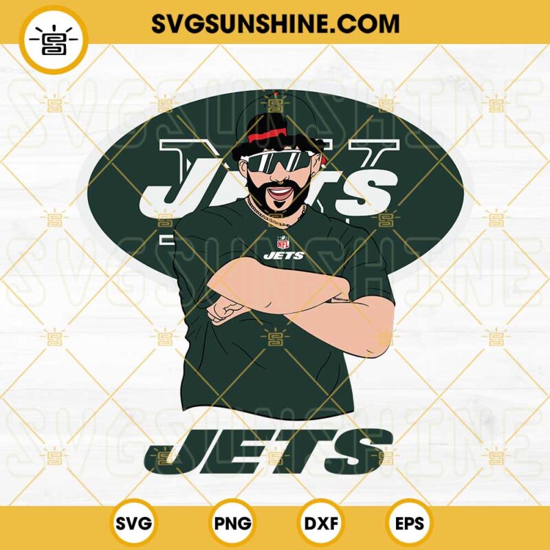 Bad Bunny New York Jets SVG DXF EPS PNG Cricut Silhouette Vector Clipart