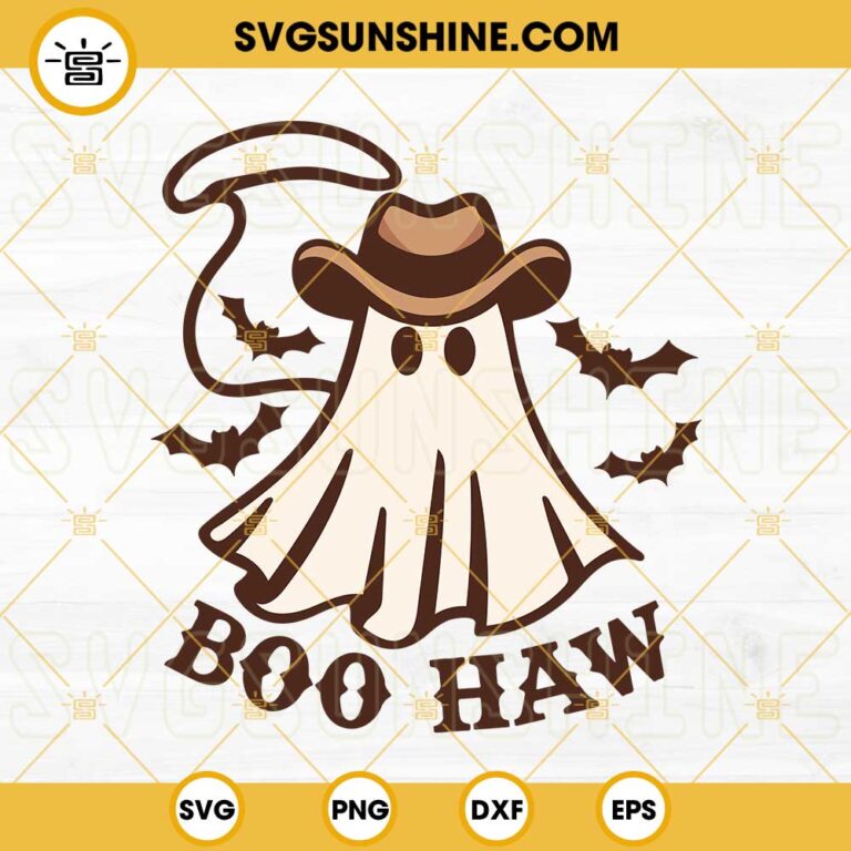 Boot Scootin Spooky Western Ghost SVG, Halloween Cowboy Ghost SVG ...