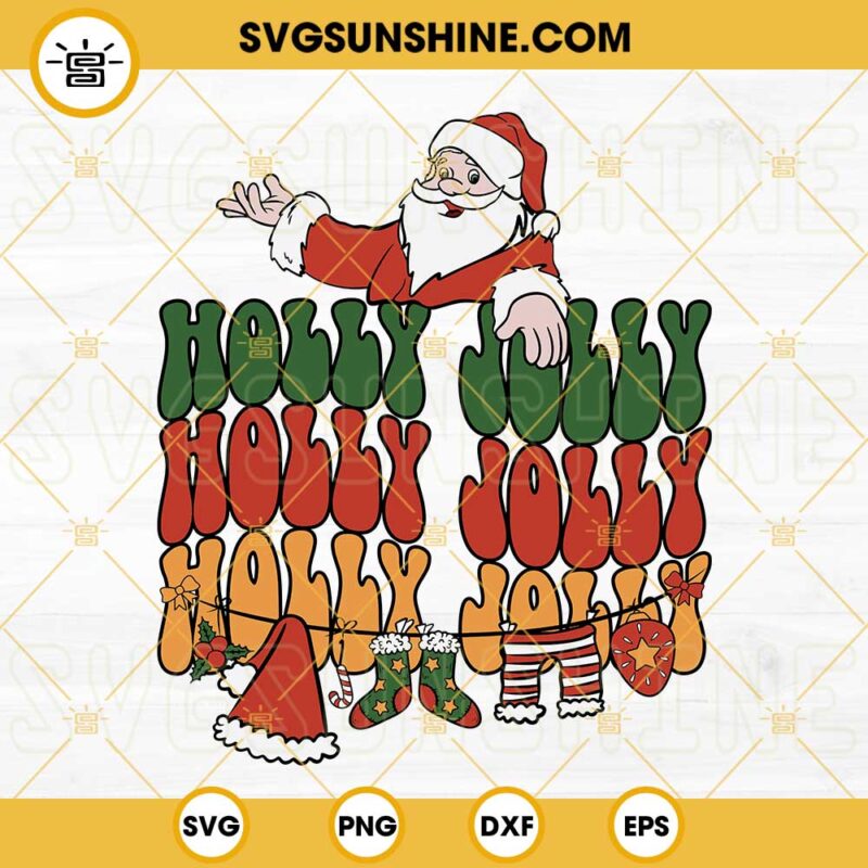 A Holly Jolly Christmas SVG, Holly Jolly Christmas SVG PNG DXF EPS Cut ...
