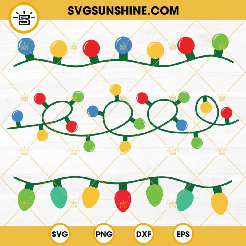 Christmas Lights SVG Bundle, Lights Christmas SVG, Christmas Lights SVG