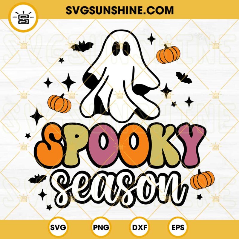 Halloween Spooky Season SVG, Ghost Halloween SVG, Fall Spooky SVG ...