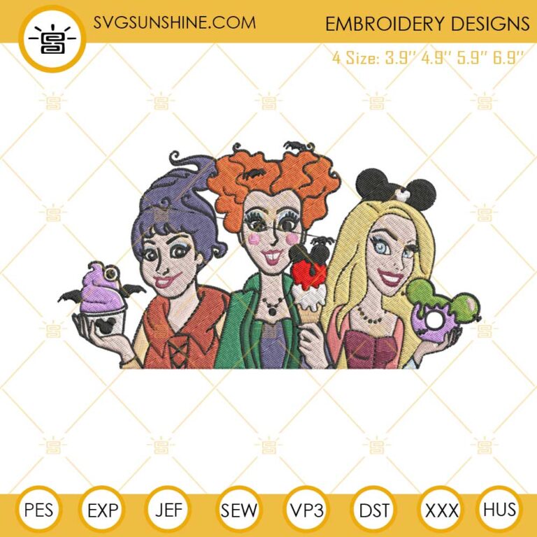 Hocus Pocus Disneyland Snacks Machine Embroidery Design File