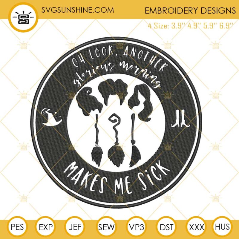 Come We Fly Hocus Pocus Embroidery Design File