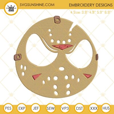 Jack Skellington Jason Mask Embroidery Designs File