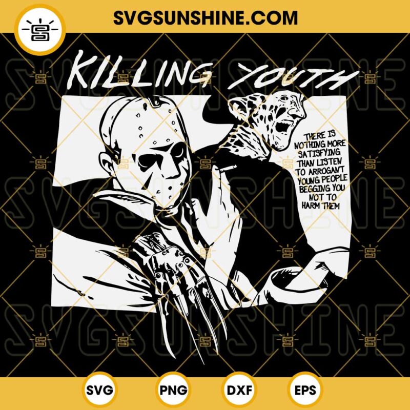 KILLING YOUTH Jason Voorhees Freddy Krueger SVG PNG DXF EPS For Cricut ...