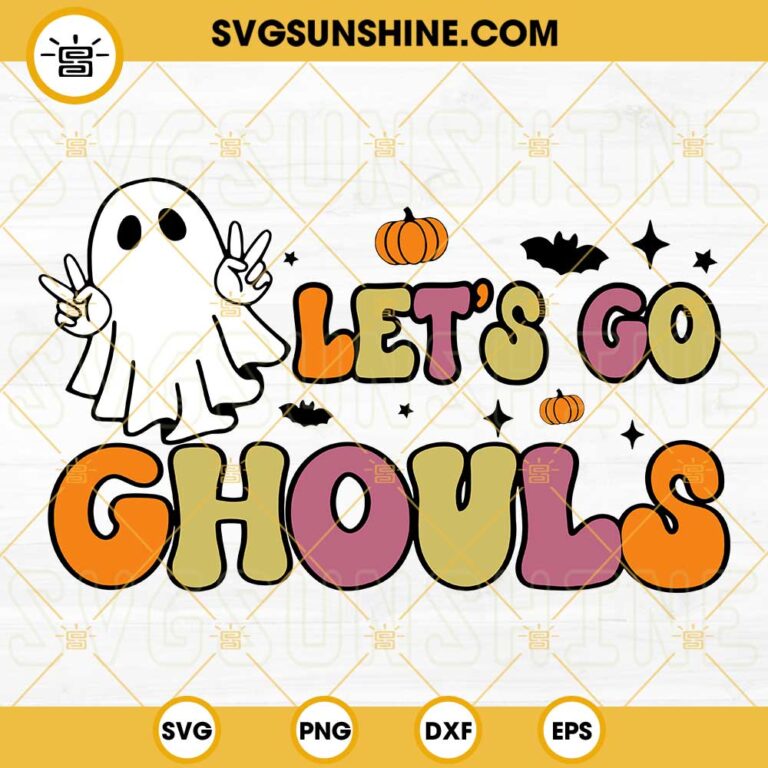 Let's Go Ghouls SVG, Halloween Western Ghost SVG PNG DXF EPS Cut Files ...