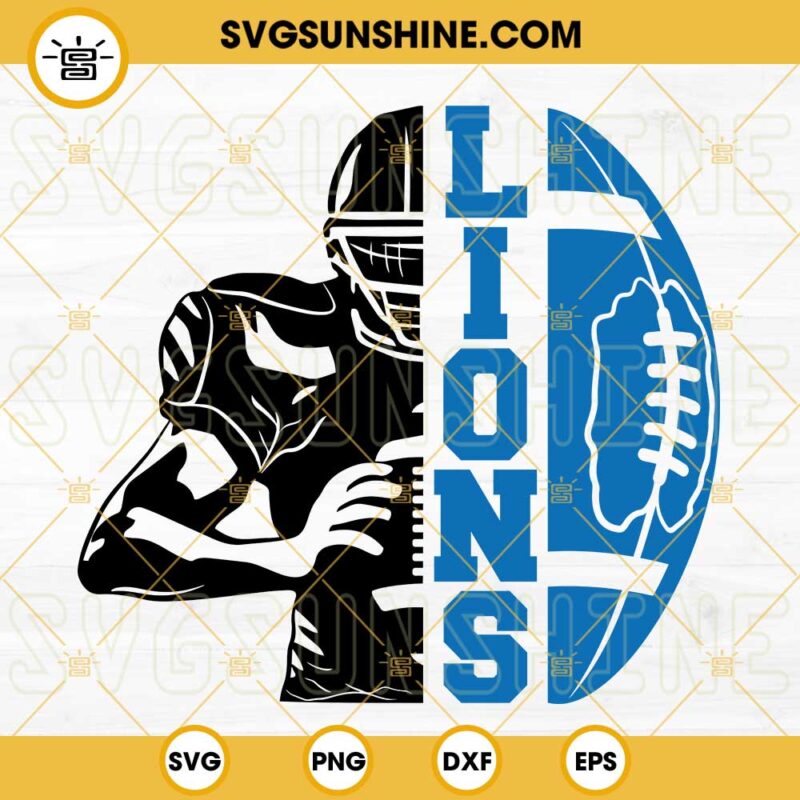 Lions SVG, Detroit Lions SVG PNG DXF EPS Cricut Silhouette, Detroit ...