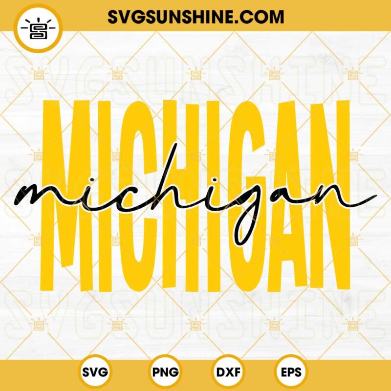 Michigan Wolverines American Flag SVG, Michigan Football SVG PNG DXF ...