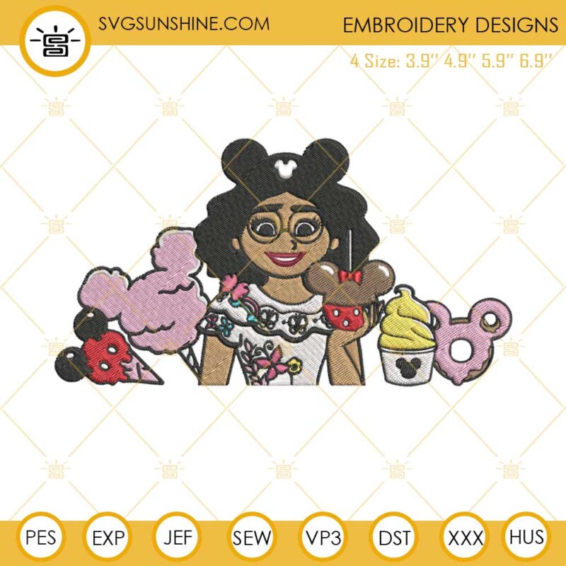 Mirabel Madrigal Disneyland Snacks Machine Embroidery Design File