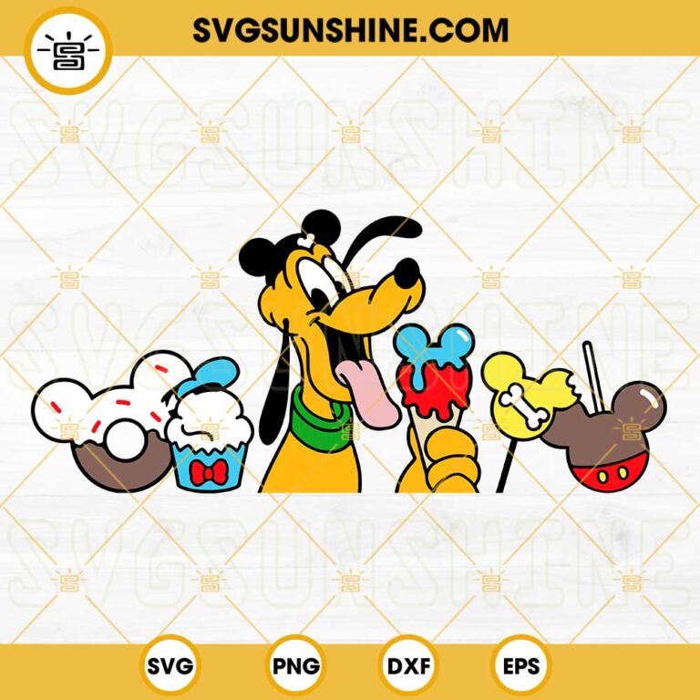 Pluto Disneyland Snacks SVG PNG DXF EPS Cricut Silhouette Vector Clipart
