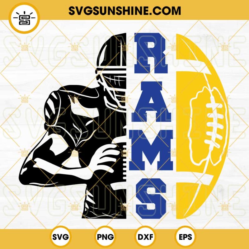 Los Angeles Rams Skull SVG, Rams SVG, Football SVG, Los Angeles Rams SVG