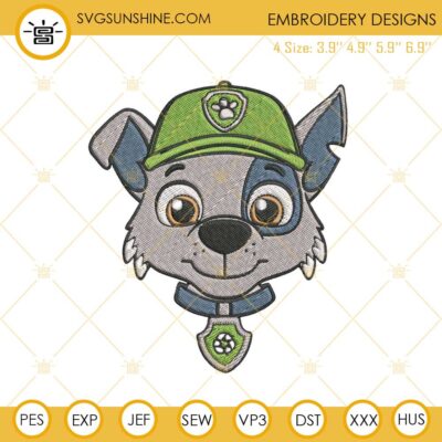 Rocky Paw Patrol Machine Embroidery Design File