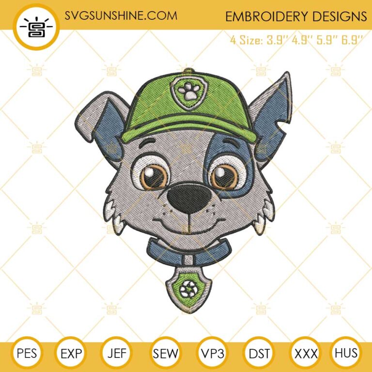 Rocky Paw Patrol Machine Embroidery Design File