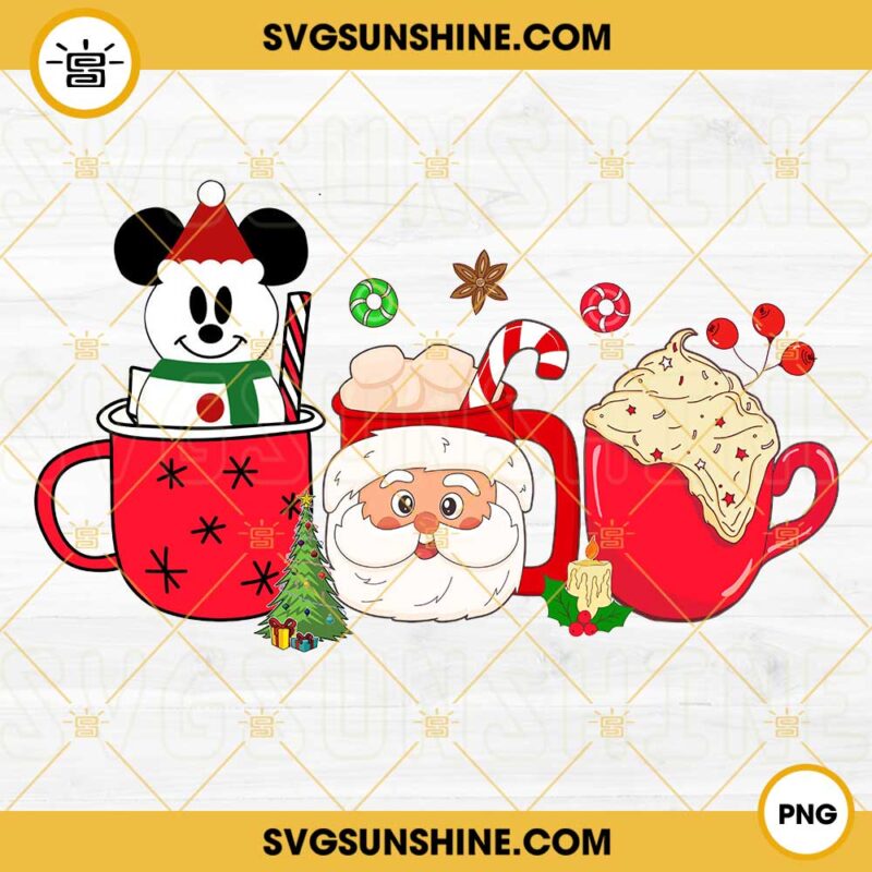 Christmas Coffee PNG, Christmas Santa Drink PNG, Santa Claus Coffee ...