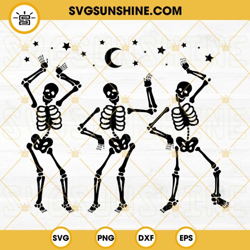 Dancing Skeletons Halloween SVG PNG DXF EPS Instant Download