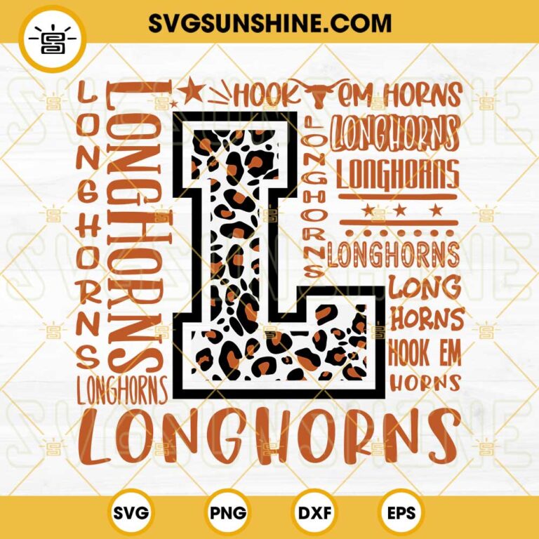Texas Longhorns Fan Girl SVG, Messy Bun Texas Longhorns SVG, Texas Fan ...