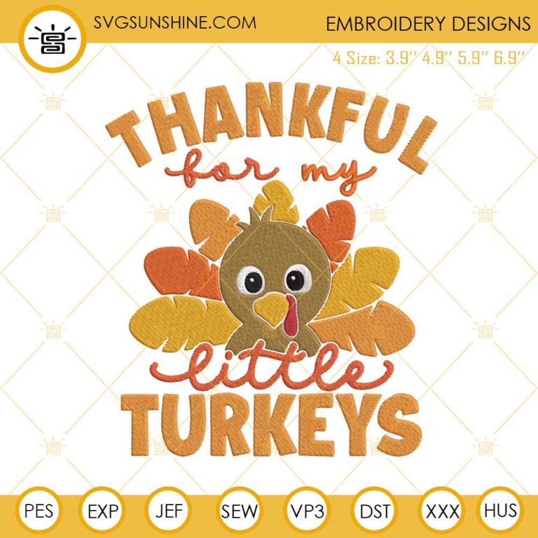 Thankful Thankful Thankful Embroidery Design File