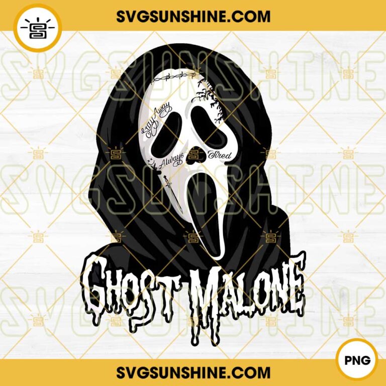 Ghost Malone SVG PNG, Cute Ghost SVG, Funny Halloween SVG
