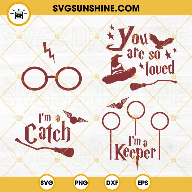 Harry Potter Magic Wizards And Witches SVG Bundle, You Are So Loved SVG ...