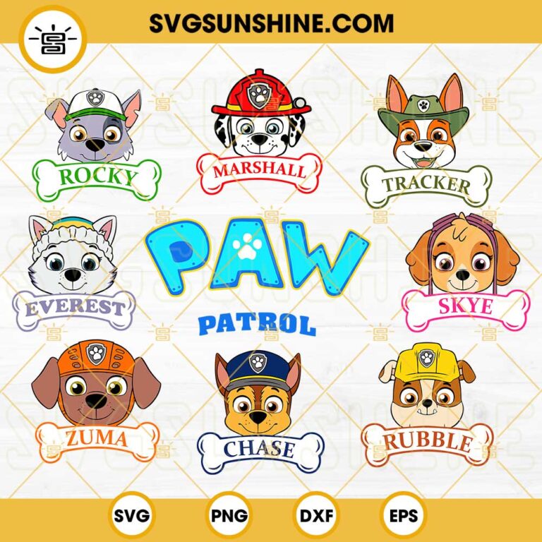 Paw Patrol SVG Bundle, Paw Patrol SVG PNG DXF EPS Cut Files For Cricut ...