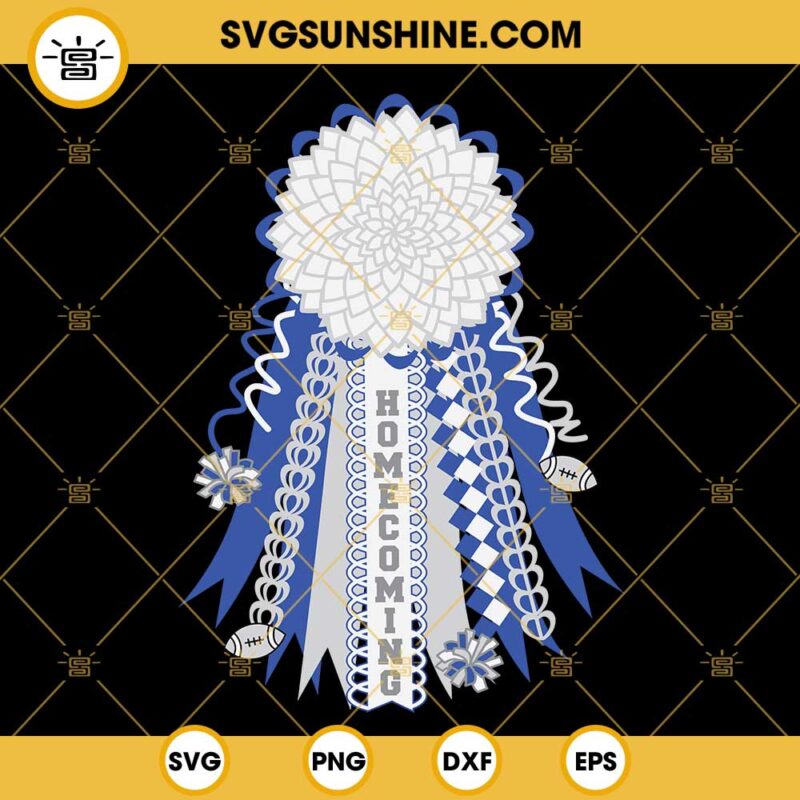 Orange Homecoming Mum SVG, Spirit Shirt SVG, Team Colors SVG, Football ...