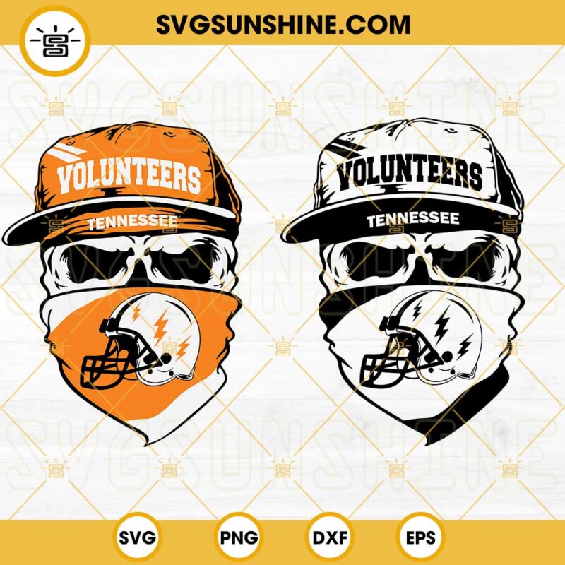 Tennessee Volunteers Skull SVG, Volunteers Football SVG PNG DXF EPS Cut ...