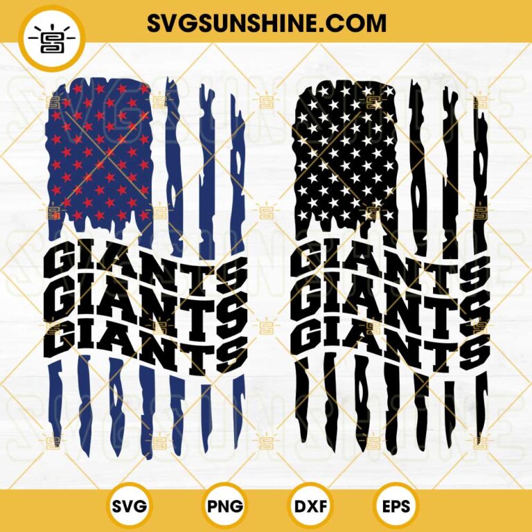 New York Giants American Flag SVG, Giants Football SVG PNG DXF EPS Cut ...