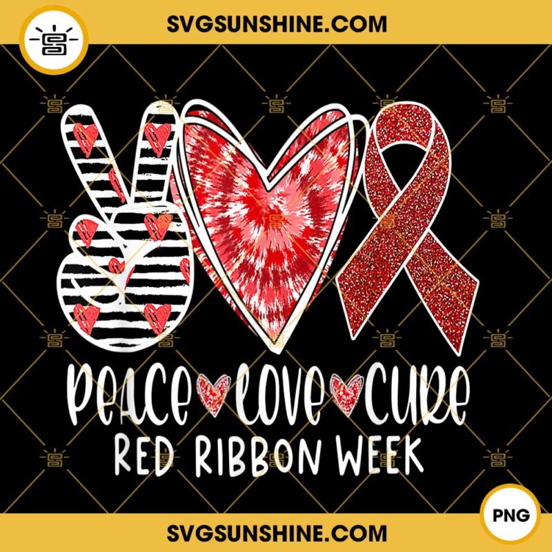 Red Ribbon Week Rainbow PNG, Red Ribbon Week PNG, We Wear Red PNG, Red ...