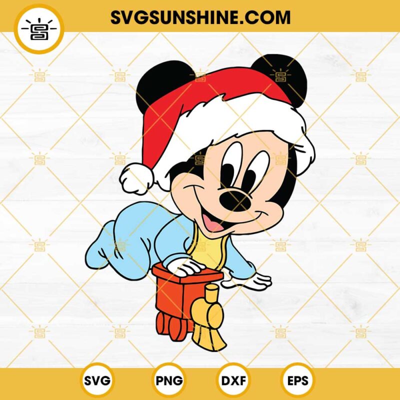Mickey Mouse Christmas SVG, Mickey Santa Hat SVG, Christmas SVG, Mickey ...