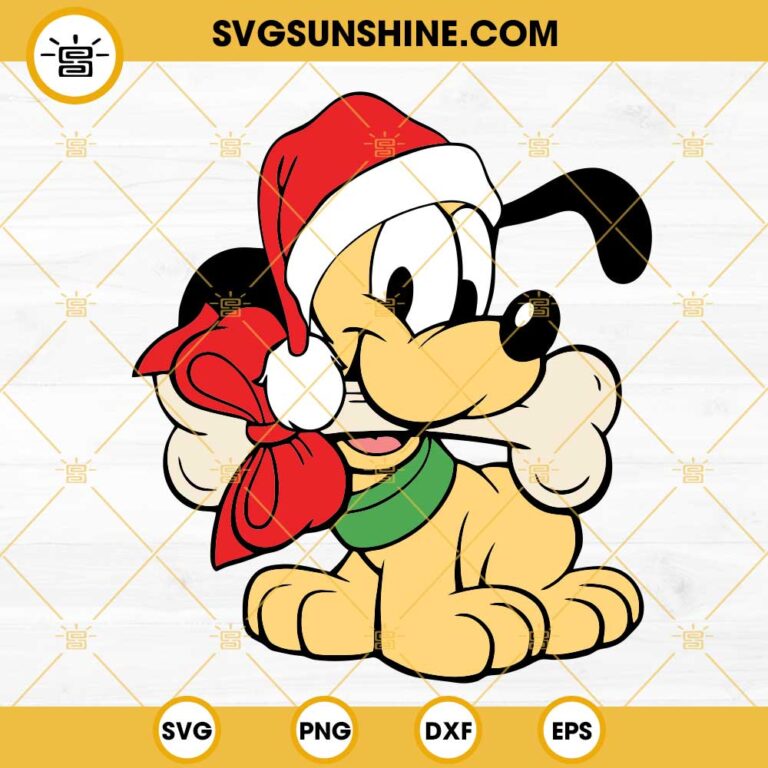 Pluto Christmas SVG, Disney Pluto Christmas SVG, Christmas Pluto ...