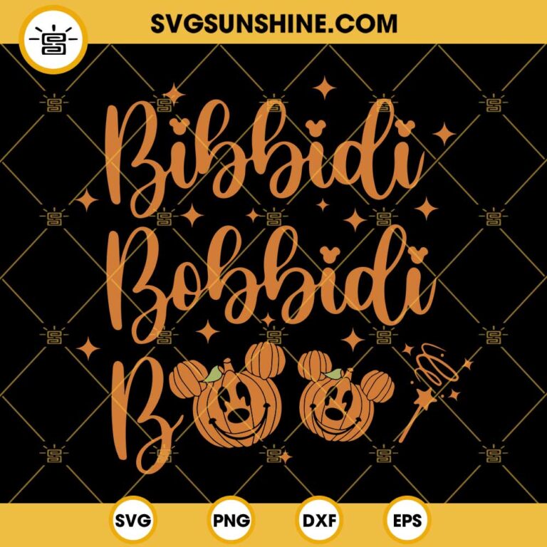 Bibbidi Bobbidi Boo Halloween SVG, Cinderella Pumpkin Boo Happy ...