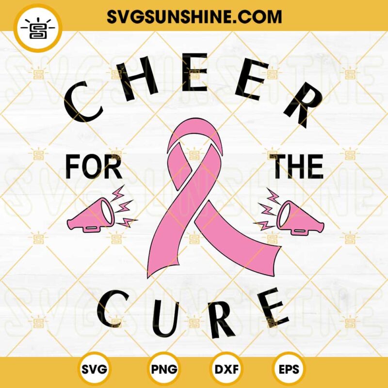 Cheer For the Cure SVG, Breast Cancer Awareness Cheerleader SVG PNG DXF ...