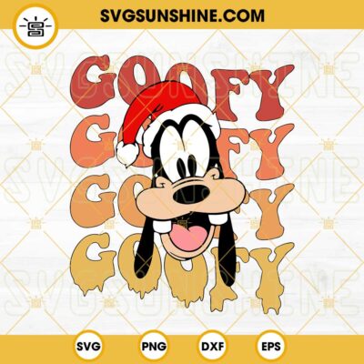 Christmas Goofy Face Santa Hat SVG, Disney Merry Christmas SVG PNG DXF ...
