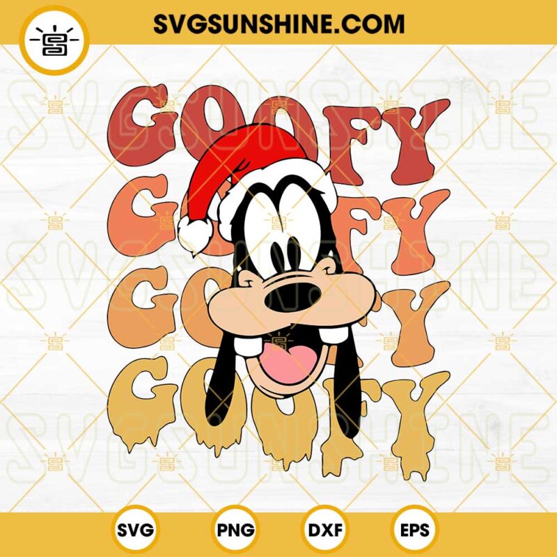 Christmas Goofy Face Santa Hat SVG, Disney Merry Christmas SVG PNG DXF ...