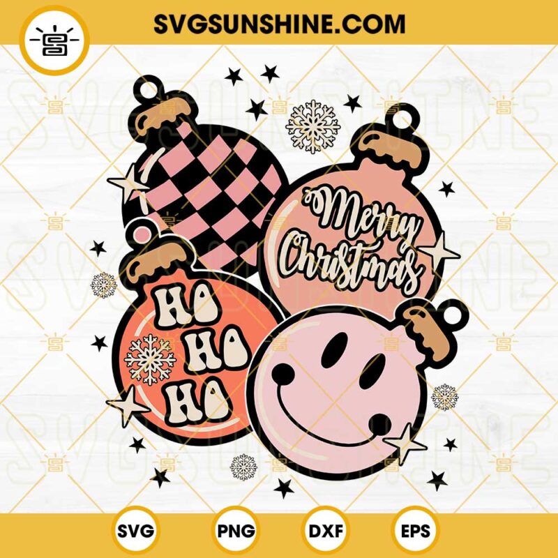 Christmas Ball Santa Claus SVG, Reindeer SVG, Ho Ho Ho Christmas SVG ...