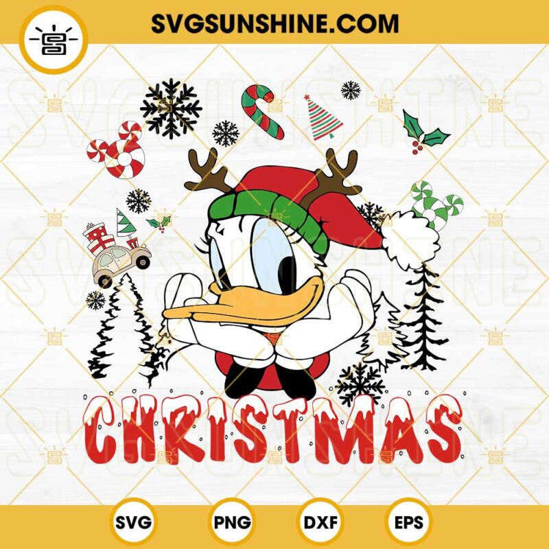 Daisy Duck Christmas SVG, Disney Daisy Christmas SVG PNG DXF EPS Files Daisy Duck Christmas SVG, Disney Daisy Christmas SVG PNG DXF EPS Files