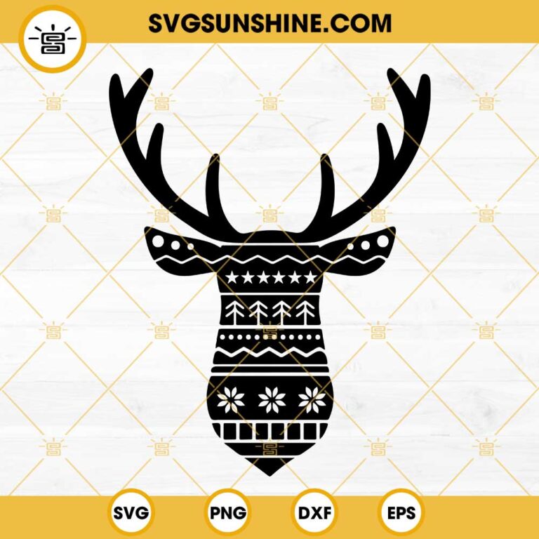 Deer Reindeer SVG, Reindeer Merry Christmas SVG, Reindeer Christmas SVG