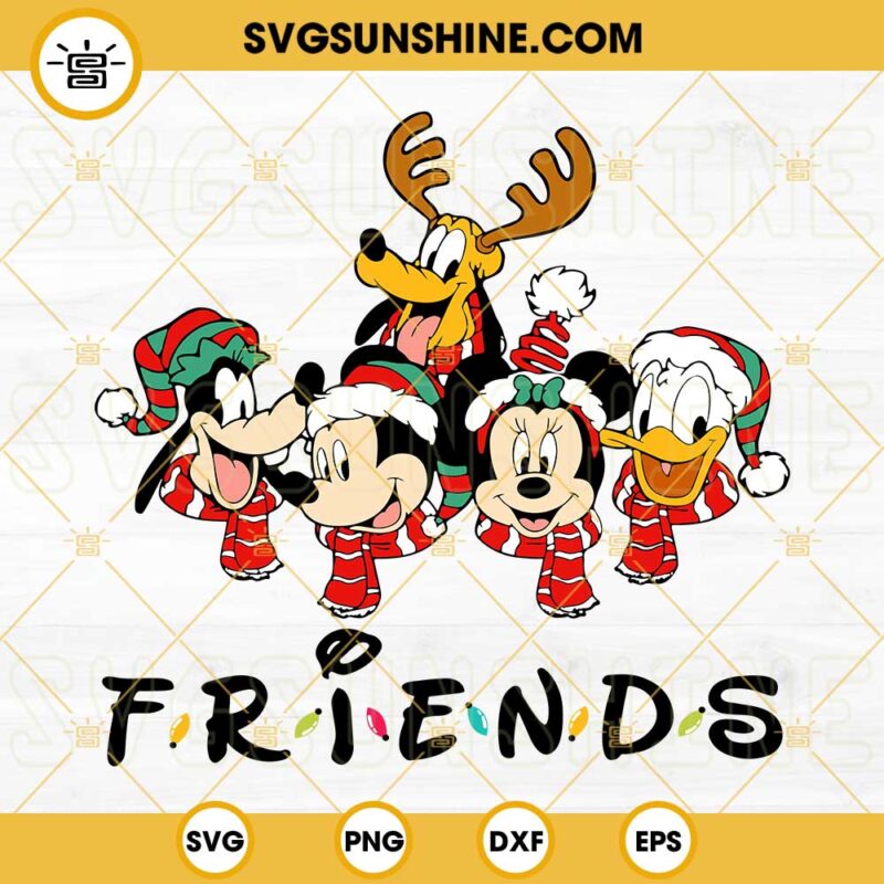 Disney Friends Christmas SVG, Happy Merry Christmas SVG, Disney Friends ...