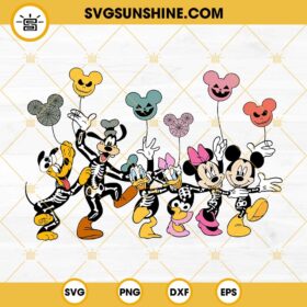 Disney Skeleton Costume Halloween SVG, Halloween Disney Characters SVG ...