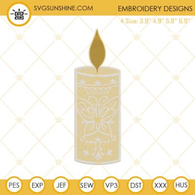 ENCANTO Candle Embroidery Design File