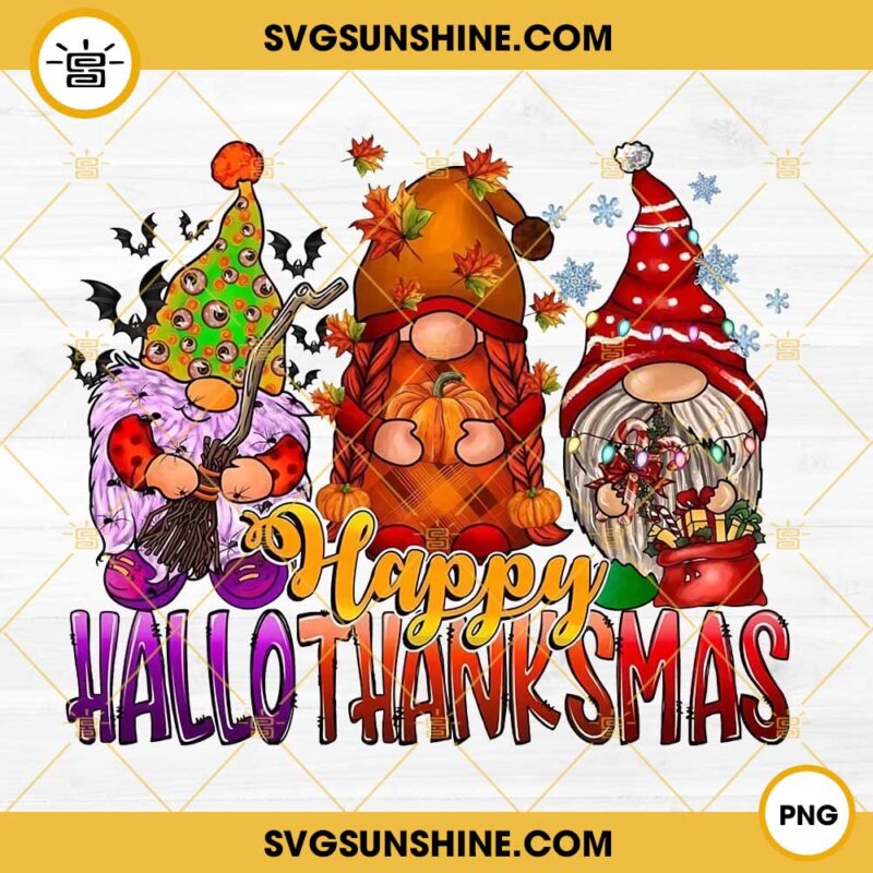 Gnomes Happy Hallo Thanksmas PNG, Gnomes Christmas PNG
