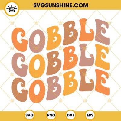 Gobble Gobble Turkey Pilgrim SVG, Little Boys Thanksgiving SVG, Turkey ...
