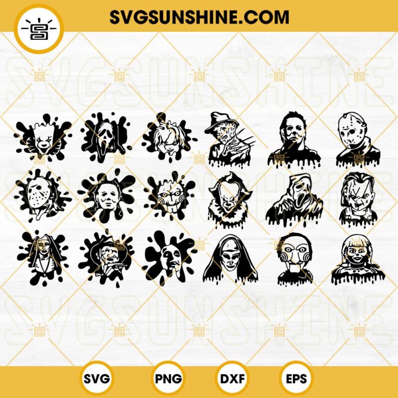 Halloween Character SVG Bundle, Horror Character SVG, Halloween SVG ...