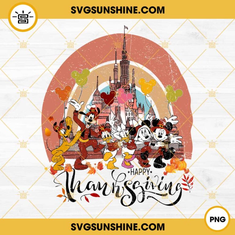 Happy Thanksgiving Disney Characters PNG, Disney Fall PNG, Mickey And ...