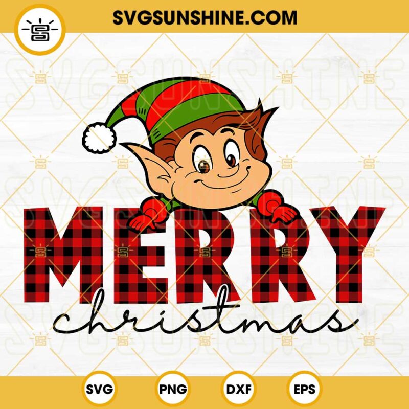 Merry Christmas Chibi Elf SVG, Elf Christmas SVG, Elf Santa Hat SVG PNG ...