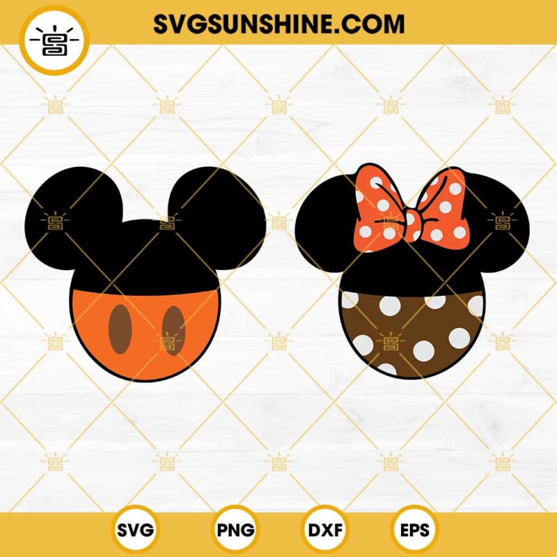 Mickey Minnie Turkey SVG Bundle, Mouse Head Turkey Thanksgiving SVG ...
