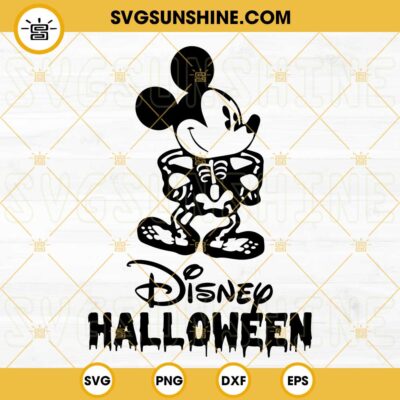 Mickey Skeleton SVG, Mickey Halloween SVG, Disney Skeleton SVG PNG DXF ...