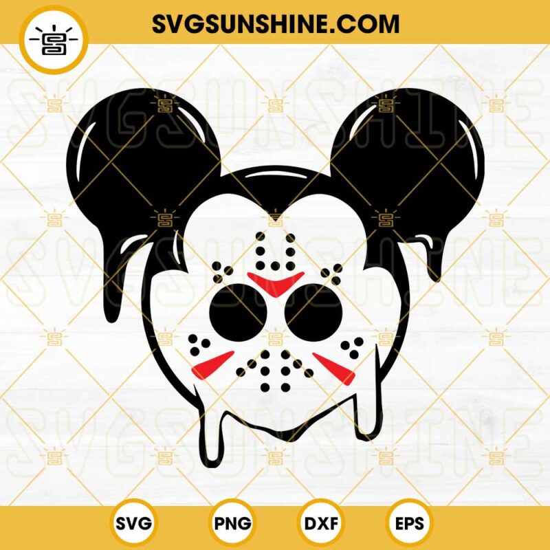 Mickey Mouse Jason Voorhees Mask SVG PNG DXF EPS Cricut Silhouette ...