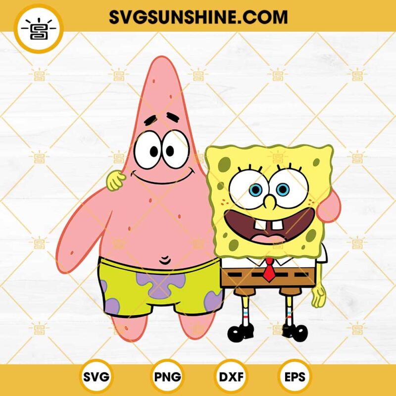 Patrick Star SpongeBob SquarePants SVG DXF EPS PNG Cricut Silhouette ...